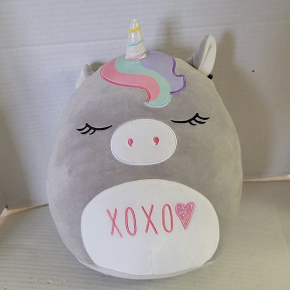 Kellytoy | Toys | Squishmallow Plush Stuffed Gray Unicorn Sleeping ...